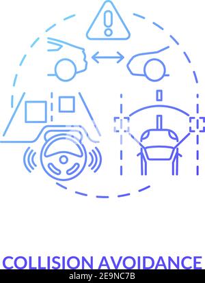 Collision avoidance concept icon Stock Vector Image & Art - Alamy
