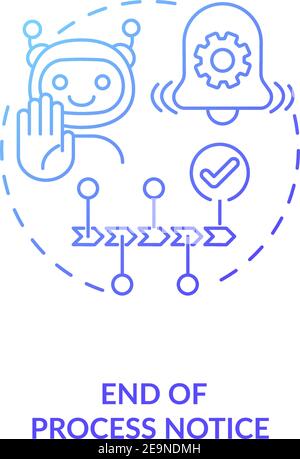 End-to-end manufacturing blue gradient concept icon Stock Vector Image ...