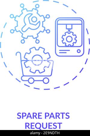 Spare parts request concept icon Stock Vector Image & Art - Alamy