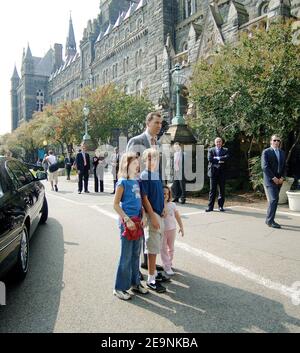 EXCLUSIVE. Crown Prince Felipe of Spain leaves Georgetown University ...