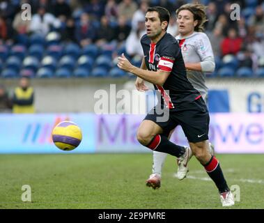Nice's Cyril Rool during the French First League soccer match, Paris ...