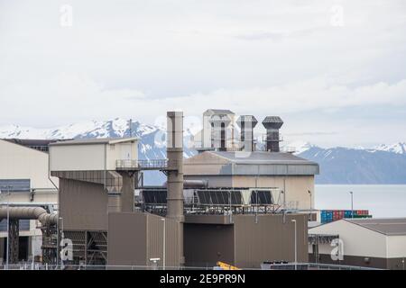 Silicon metal production plant on Bakki in North Iceland Stock Photo ...