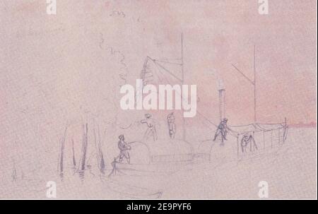 Ma Robert surveying the West Luabo, by Thomas Baines Stock Photo - Alamy