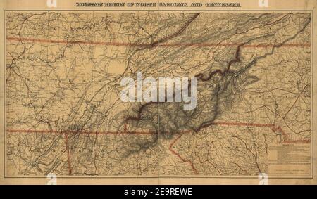 Mountain region of North Carolina and Tennessee , North Carolina, Maps ...