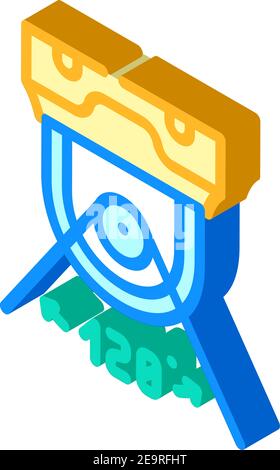 viewing angle camera isometric icon vector. viewing angle camera sign ...