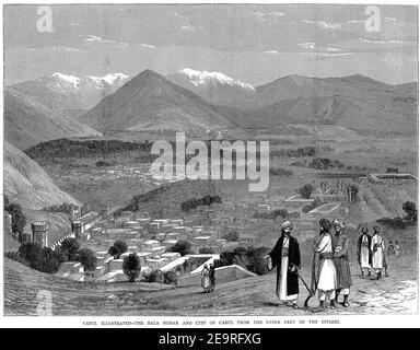 History of Afghanistan. 19th century. Kabul. View of the city from the ...