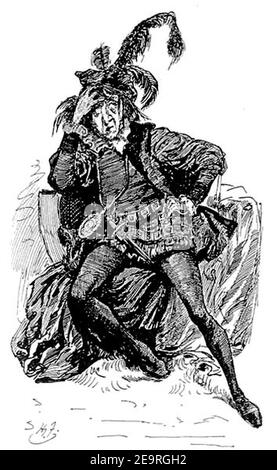 'Mr Wopsle as Hamlet' by Harry Furniss captures a scene from ...
