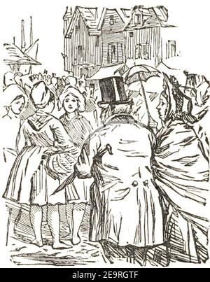 'Mr. Caudle admires the fish women' is a title from a Victorian-era ...