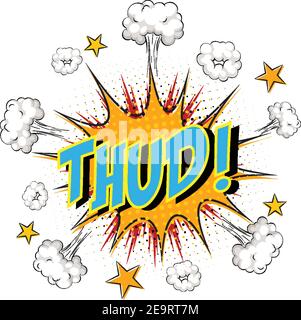 Word Thud on comic cloud explosion background illustration Stock Vector ...