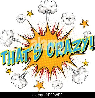 Word 'crazy' with cloud explosion background Stock Vector Image & Art ...