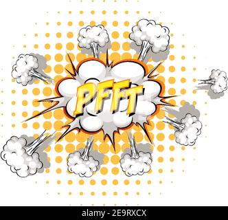 Comic speech bubble with pfft text illustration Stock Vector Image ...