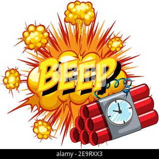 Comic speech bubble with beep text illustration Stock Vector Image ...