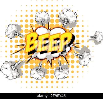 Comic speech bubble with beep text illustration Stock Vector Image ...