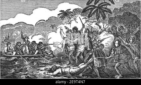 Murder of Captain Cook (1829 Stock Photo - Alamy