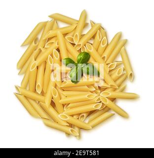 A heap of dry Italian pasta called pantacce ,rhombus -shaped pasta with ...