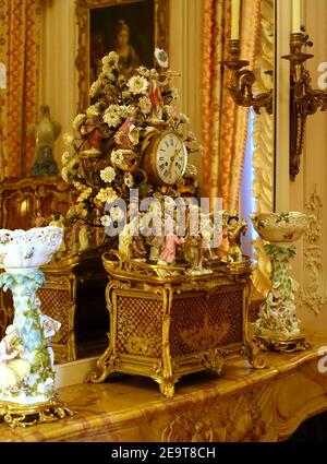 This mid-1700s musical clock, with clock movement dating from 1855-1886 ...