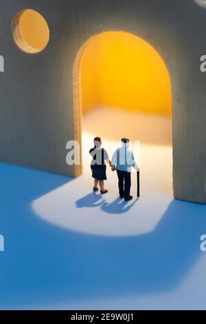 Old couple in warm house concept Stock Photo - Alamy