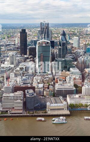 City of London skyscrapers including Walkie Talkie, Cheesegrater, The ...