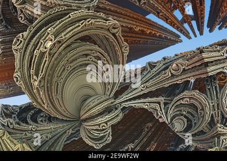 Abstract artwork - 3d illustration, organic geometric shapes Stock ...