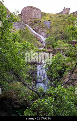 The Systrafoss waterfall, Kirkjubaejarklaustur, South Iceland, Iceland ...