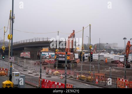 The Birmingham Perry Barr Flyover part of the Walsall Road. The Flyover ...
