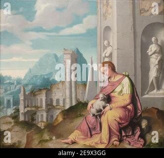 'St. Agnes' by Giovanni Battista Moroni is a Renaissance portrait that ...