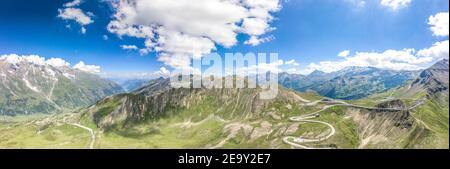 an aerial shot of highway road in a field Stock Photo - Alamy