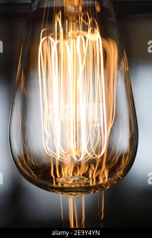 Vintage incandescent hot light bulb lamp decoration Stock Photo - Alamy