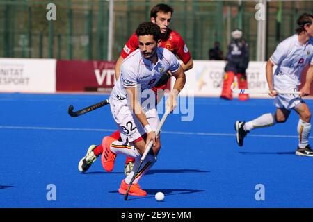 Belgium's Tanguy Cosyns pictured in action during a friendly hockey ...
