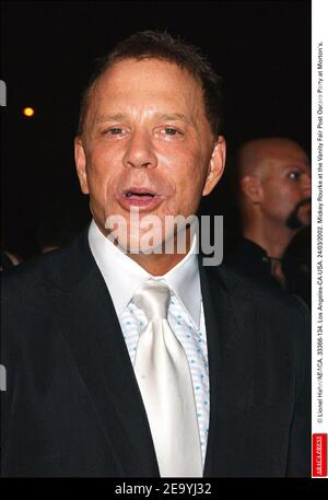 MICKEY ROURKE 2002 VANITY FAIR OSCAR PARTY MORTON'S RESTAURANT BEVERLY ...