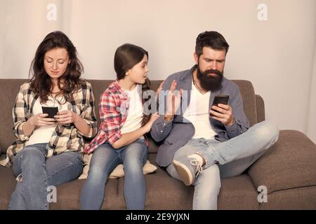 Offended feelings. Stop ignoring kid. Stuck in online. Ignored child ...