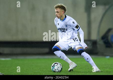 BEVEREN, BELGIUM - FEBRUARY 6: Noa Lang of Club Brugge during the Pro ...