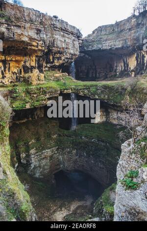 Baatara Gorge Waterfall, a 255 metre drop into the Balaa Pothole ...