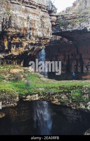 Baatara gorge waterfall, Tannourine, Lebanon Stock Photo - Alamy