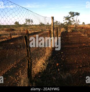 Australian outback Dingo fence Stock Photo - Alamy