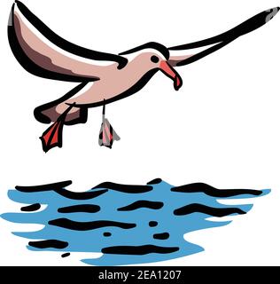 Cartoon albatross bird flying Stock Vector Image & Art - Alamy