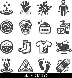 Spa facial clay mask icon blue vector isolated Stock Vector Image & Art ...