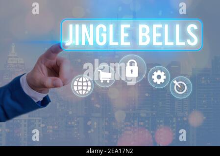 Conceptual hand writing showing Jingle Bells. Business photo text Most ...