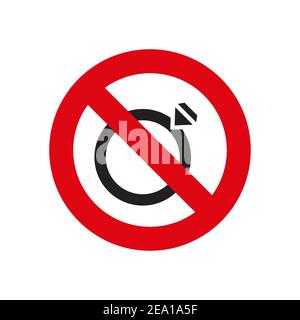 No jewelry icon, color, line, outline vector sign, linear style ...