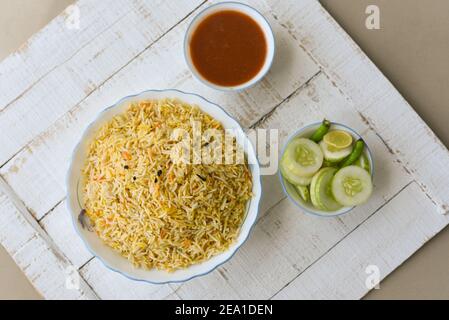 Arabic chicken Manthi or mandi cooked meat, Basmati rice with Masala ...