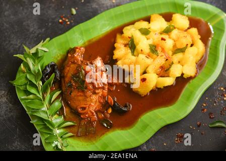 Kappa and meen curry / Spicy Red fish Curry with Cassava or Tapioca ...