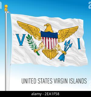 US Virgin Islands Flag- An Illustration of a US Virgin Islands Flag ...