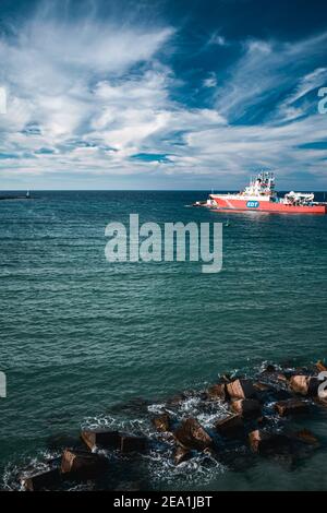fantastic view on the otranto port and sea Stock Photo - Alamy