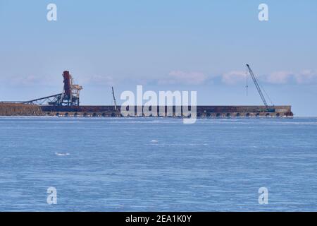 Vanino, Russia - Jan 18, 2021: ships in the port of Vanino Stock Photo ...