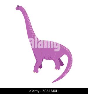 Sauropod dinosaur isolated Brachiosaurus sketch. Vector Camarasaurus ...