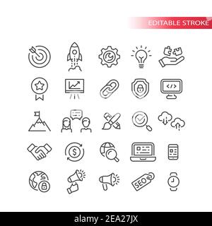 Search bulb idea icon outline vector. Business people. Work community ...
