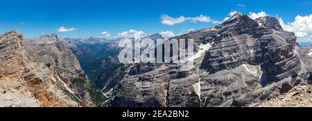 View on the mountain group of the Tofane Dolomites UNESCO World ...