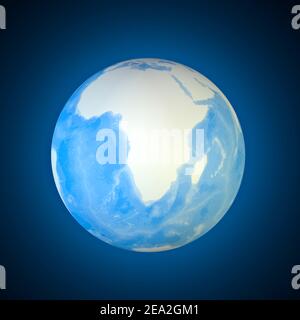 World map - Indian Ocean 3d rendering Stock Photo - Alamy