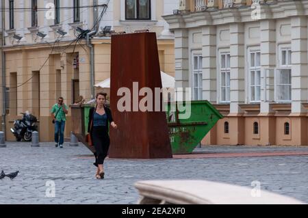 Timisoara, Romania - July 25, 2017: Portrait of a woman in the street ...