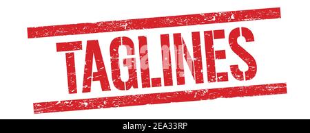 TAGLINES red grungy rectangle stamp sign Stock Photo - Alamy